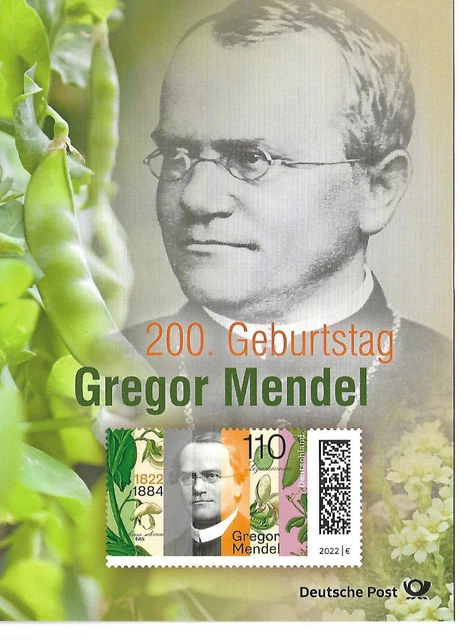 SONDERPOSTWERTZEICHEN-200.GEBURTSTAG GREGOR MENDEL-LIMITIERTE Edition ...