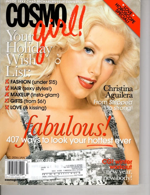 CHRISTINA AGUILERA DECEMBER 2006 COSMO GIRL Magazine CHAD MICHAEL ...