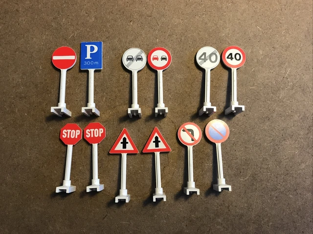 LEGO®️ VERKEHRSSCHILDER, ROAD Signs, Set 6306 von 1980, Legoland, 12 ...