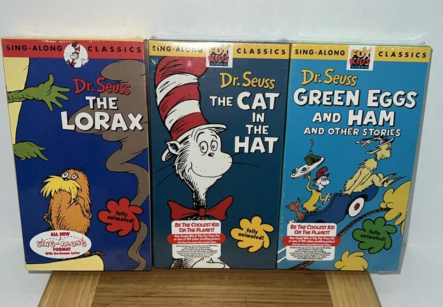 DR SEUSS VHS NEW Lot The Lorax & The Cat In The Hat & Green Eggs and ...