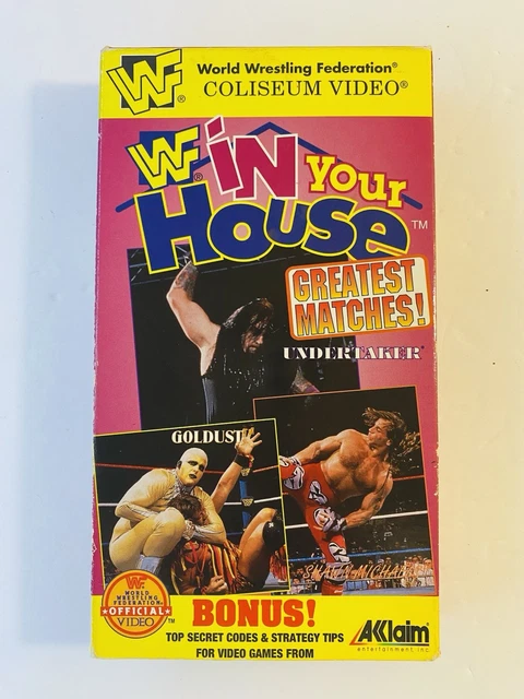 WWF IN YOUR House Greatest Matches Coliseum Home Video VHS 1996 Akklaim ...