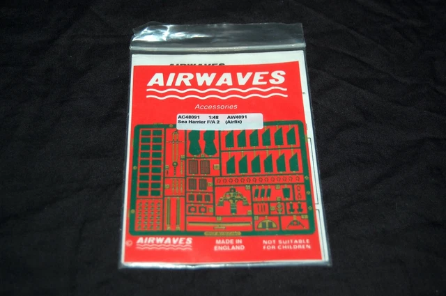 AIRWAVES 1/48 SCALE BAE Sea Harrier F/A.Mk.2 Etched Metal Detail Set £0 ...