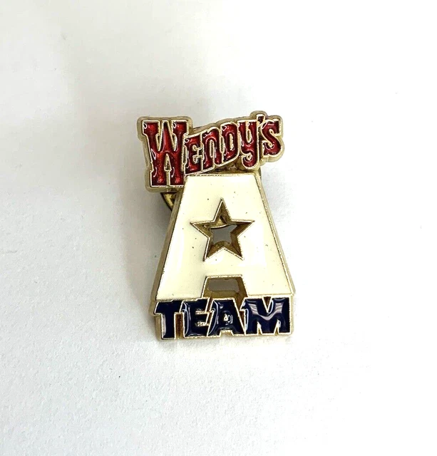 VINTAGE WENDY'S A Team Employee Pin Fast Food Restaurant $10.00 ...