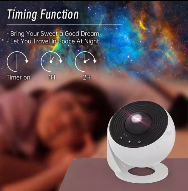 NIGHT LIGHT GALAXY Projector Starry Sky Projector 360° Rotate ...
