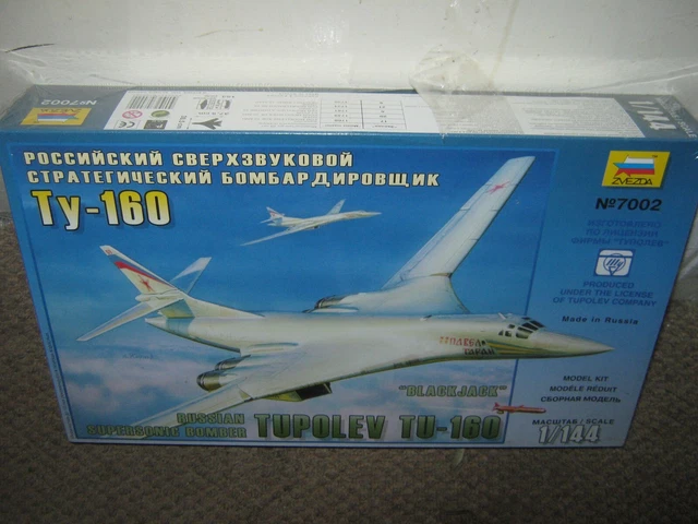 ZVEZDA TUPOLEV TU-160 'BLACK JACK' Russian Supersonic Bomber. Scale 1/ ...