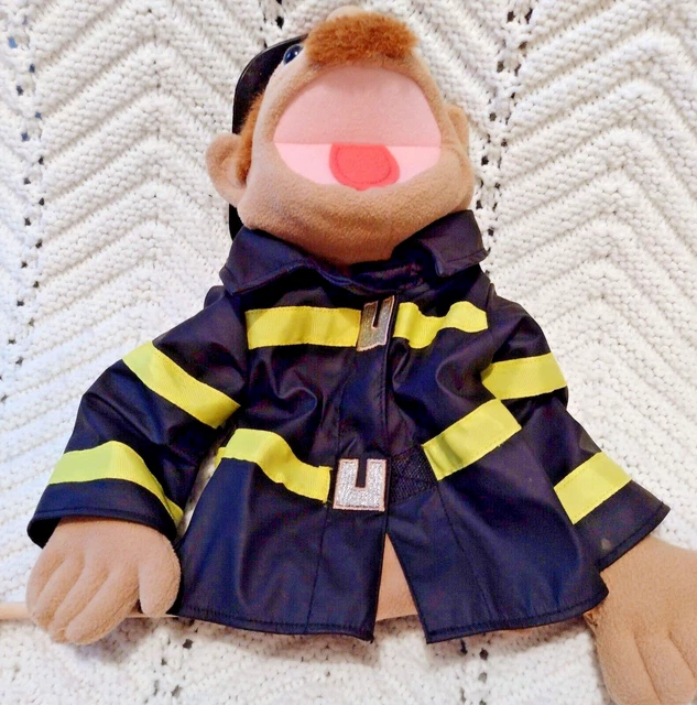 MELISSA & DOUG Fireman Plush Hand Puppet Firefighter Chief Walter Blaze ...