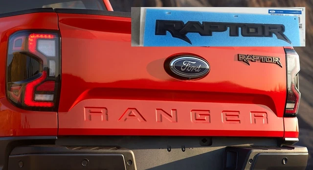 FORD RANGER NEXT Gen GENUINE RAPTOR LOGO EMBLEM Tailgate 2022-23 and ...