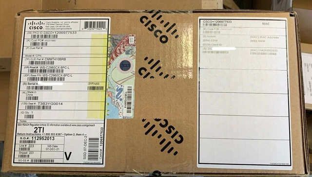 CISCO CATALYST WS-C2960CX-8PC-L cisco catalyst 2960-CX 8 Port PoE OPEN ...