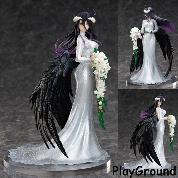 ANIME OVERLORD ALBEDO 1/7 25cm Display Figure Statue Toy Wedding Dress ...