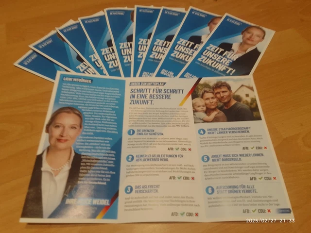 AFD 10 STÜCK AFD Flyer alice weidel neu!!! EUR 1,00 - PicClick DE