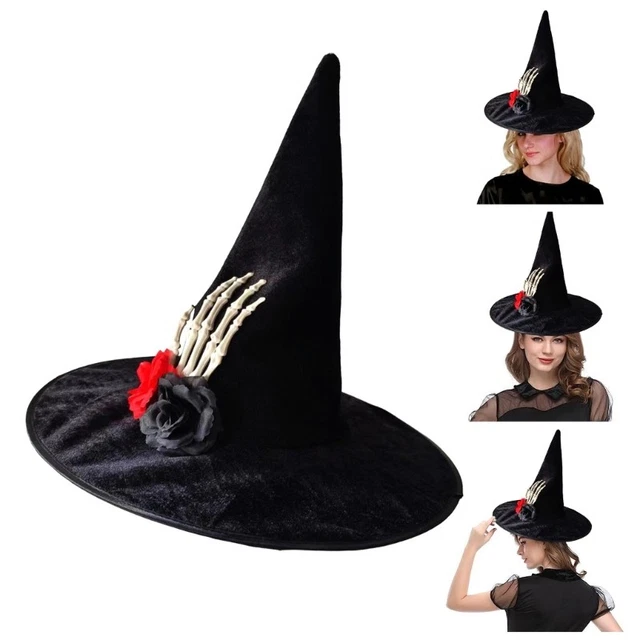WITCH HAT FOR Halloween Cosplay Party Makeup and Daily Use Wizard Hat ...