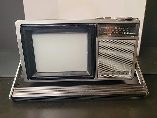 1981 SEARS SOLID State AC/DC Color TV 564-40000150 Portable UHF-VHF No ...