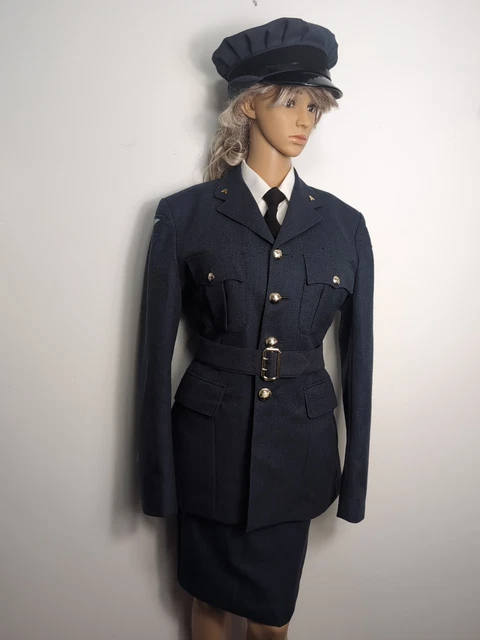 RAF WAAF NO1 Uniform Repro upcycled WWII Peak Cap WW2 WRAF Hat Size ...
