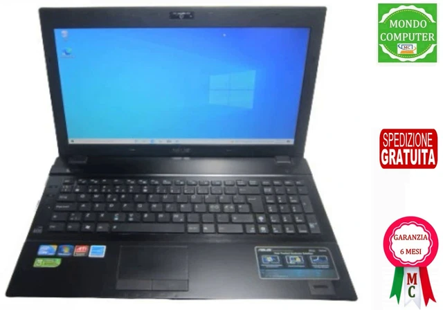 PORTATILE NOTEBOOK ASUS P52F CPU INTEL CORE i3 350 SSD WINDOWS 11 PRO ...