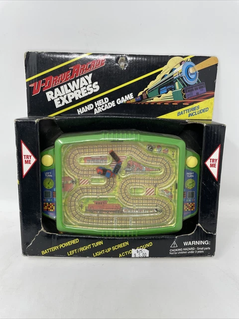 VINTAGE 1995 GAME Force U Drive Arcade Railway Express Handheld Arcade ...