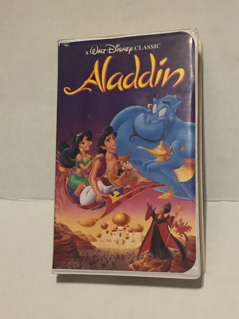 RARE VHS ALADDIN Walt Disney Black Diamond Classics Collection Robin ...