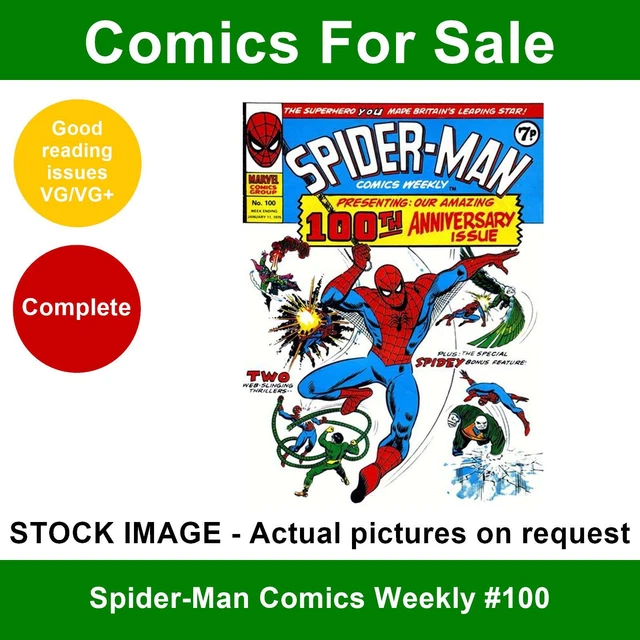 SPIDER-MAN COMICS WEEKLY #100 comic - VG/VG+ Jan 1975 - Marvel UK EUR ...