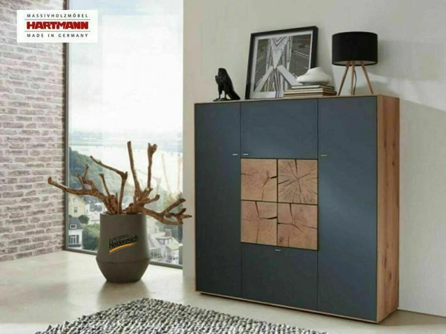 SIDEBOARD / ANRICHTE Hartmann CAYA Highboard Kerneiche / anthrazit 7133 A NEU EUR 2.648,00 ...