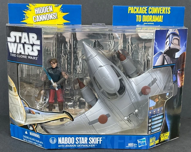 STAR WARS THE Clone Wars Naboo Star Skiff W/Anakin Skywalker Hasbro ...