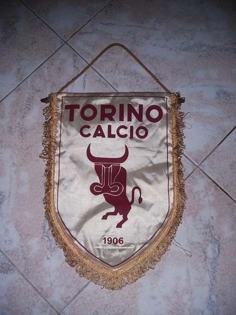 GAGLIARDETTO CALCIO TORINO Calcio 23x33 VINTAGE ANNI '80 TORO BARBERO ...