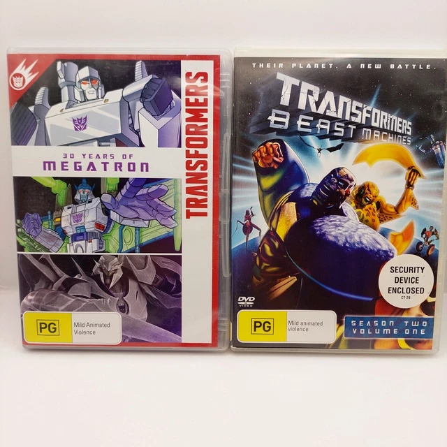 TRANSFORMERS DUO BUNDLE DVDs 30 YEARS OF MEGATRON & BEAST MACHINES ...