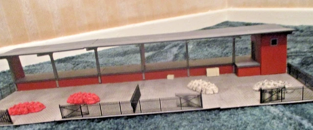 RAILWAY DIORAMA 00 SCALE Mail Office, Plastic building on a card base ...