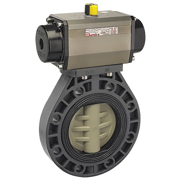 NEW! BASIKS BUTTERFLY Valve, Pneumatic Act, PVC, 3", EPDM ASTM B117-73 ...