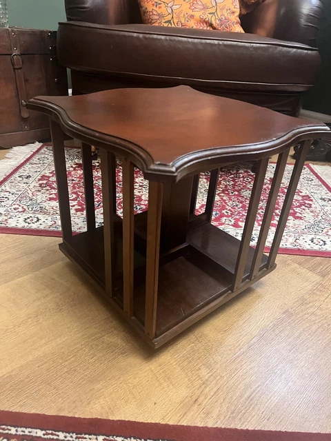 REVOLVING TABLETOP BOOK Carousel Antique Mahogany Edwardian £10.00 ...