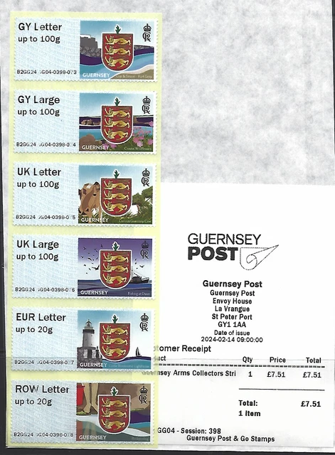 GUERNSEY 2024 POST And Go Coat Of Arms Unmounted Mint, Mnh $25.06 ...