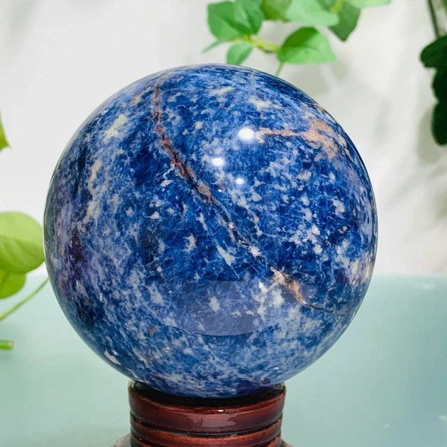 904G NATURAL SODALITE Quartz Sphere Crystal Ball Healing Energy ...