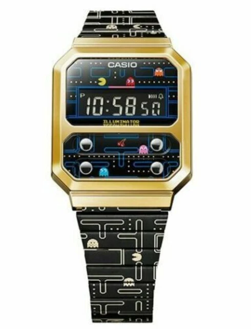 CASIO VINTAGE PAC-MAN ( Limited Edition ) BNIB A100WEPC-1B RARE Collab ...