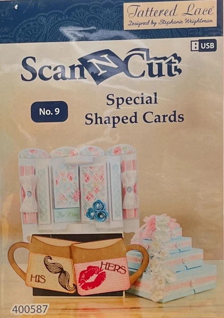 TATTERED LACE SCANNCUT Card Making No. 9 Special Shaped Cards USB ...