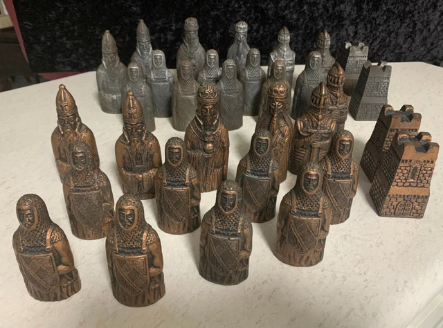 RARE GRAEME ANTHONY Chess Set. Cast Metal & Resin Medieval 1 of 30 1975 ...