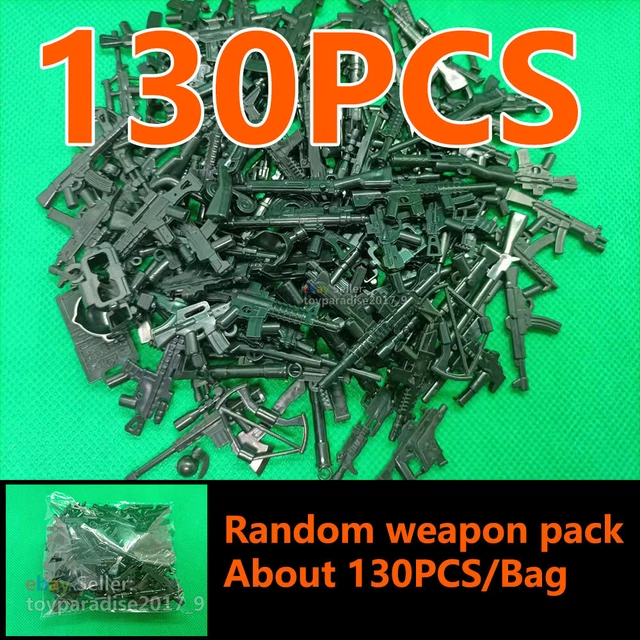MILITARY WEAPON PACK Gun Pistol Rifle Mortar Motorcycle Building Blocks ...