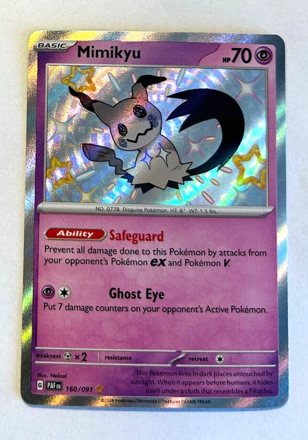 POKEMON PALDEAN FATES - MIMIKYU - SHINY ULTRA RARE - 160/091 - NM/M $29 ...