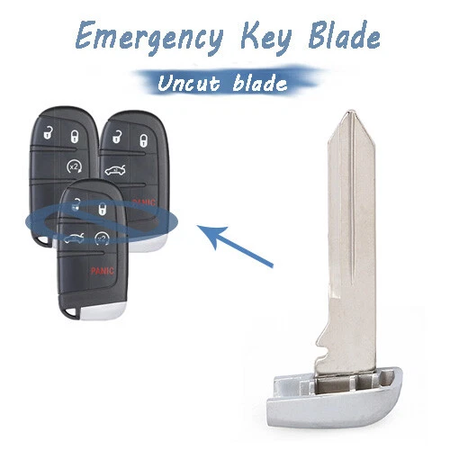 SMART REMOTE EMERGENCY Key Blade Uncut Blank for Jeep Chrysler 200 300 ...