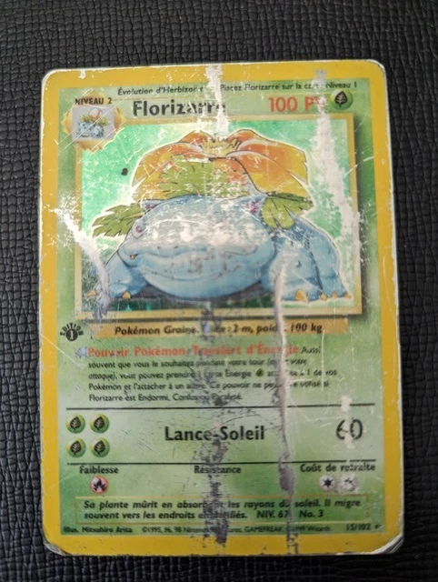 CARTE POKEMON FLORIZARRE 15/102 Holo Set de Base Edition 1 Wizards FR ...