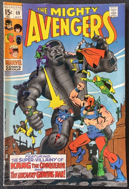 1969 MARVEL COMICS Avengers #69 Key Issue Number 1st App. Grandmaster ...