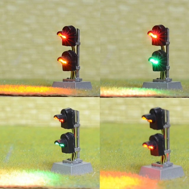 DWARF SIGNALS RAILROAD 1 PCS 2 Targets 20mA Accessories Green/Red HO ...