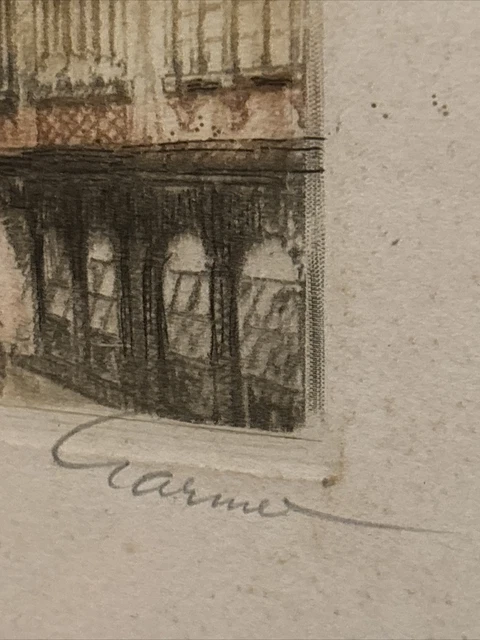 SOUSVERRE GRAVURE DESSIN Ancien Signé Cadre Tableau Cathédrale ... SOUSVERRE GRAVURE DESSIN Ancien Signé Cadre Tableau Cathédrale ...