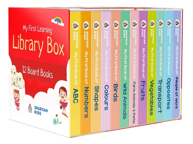 MY FIRST LEARNING Library Box : Boxset of 12 Best Board Books for Kids ...
