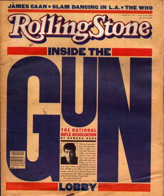1981 ROLLING STONE Magazine:Wo Inside The Gun Lobby,Ronnie Hawkins ...