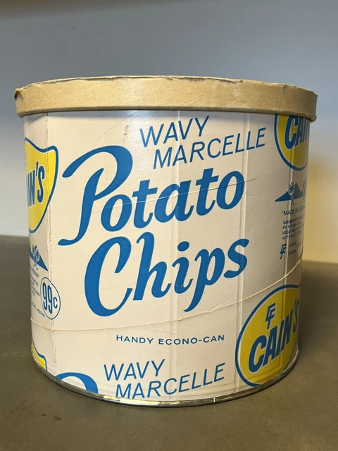 CAIN’S VINTAGE 99 Cent (Cardboard) Potato Chip Can $75.00 - PicClick
