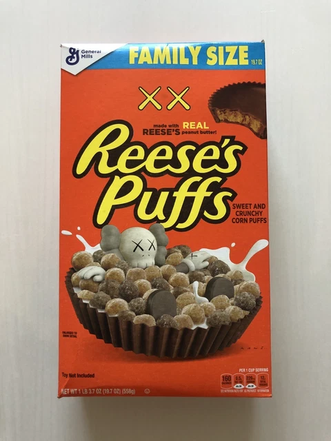 REESES PUFFS X KAWS Family Size Limited Edition Collectible 2022 ...