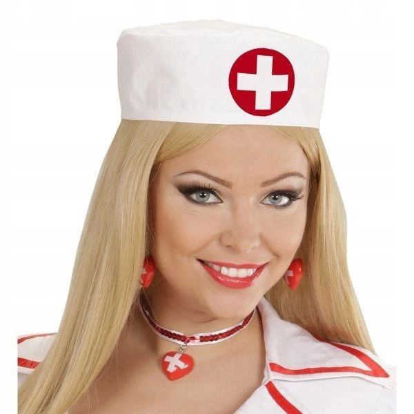NURSE HAT HEADWEAR Fancy Dress Costume Accessory White Red Cross £29.99 ...