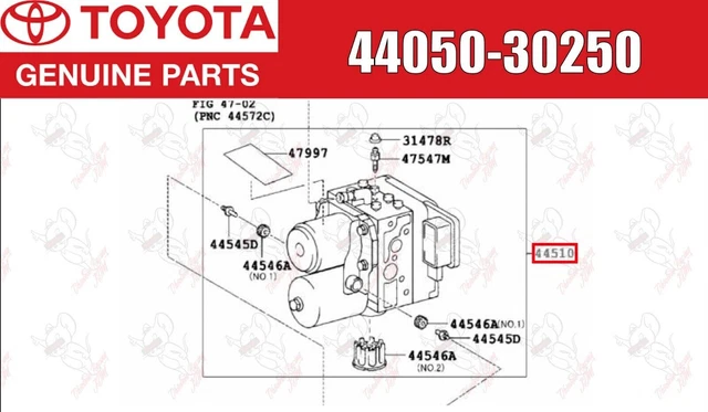 TOYOTA OEM ACTUATOR ASSY, BRAKE 44050-30250 Genuine £1,115.82 - PicClick UK