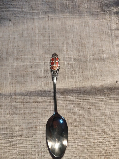 SOLID SILVER COMMEMORATIVE Tea Spoon From The Coronation Of King Edward ...