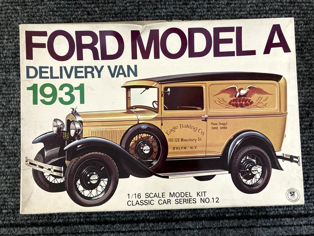 RARE VINTAGE GAKKEN 1/16 Ford Model A Delivery Van 1931 model kit ...