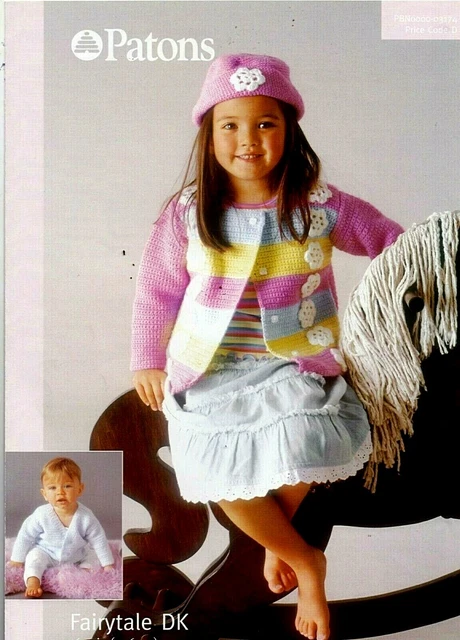 PATONS FAIRYTALE DK Crochet KNITTING PATTERN, Baby Girls, Girls Jackets ...