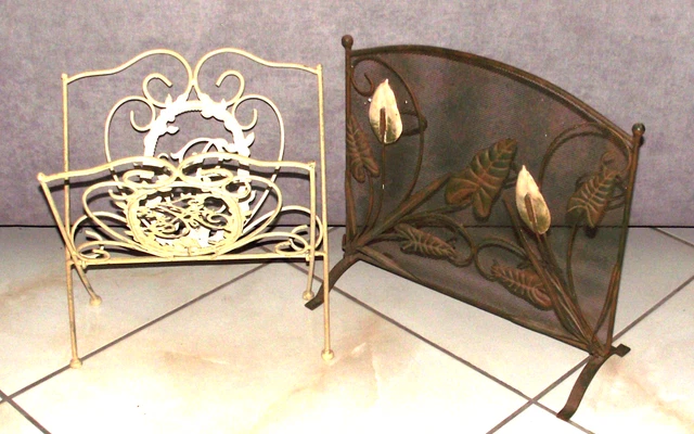 ANCIEN PORTE REVUES Journaux Pliant Et Un Second Grille ?? Avec Des ...